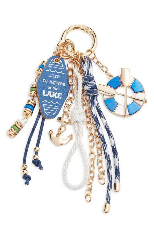 Chelsea28 Nautical Bag Charm - Blue Multi- Gold