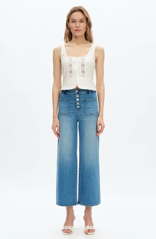 BAYEAS Orson Exposed-button Wide Leg Jeans