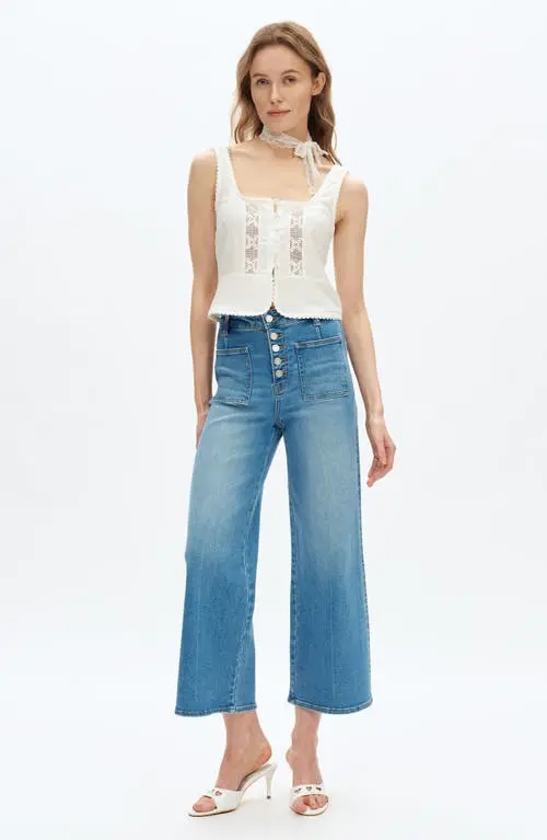 BAYEAS Orson Exposed-button Wide Leg Jeans