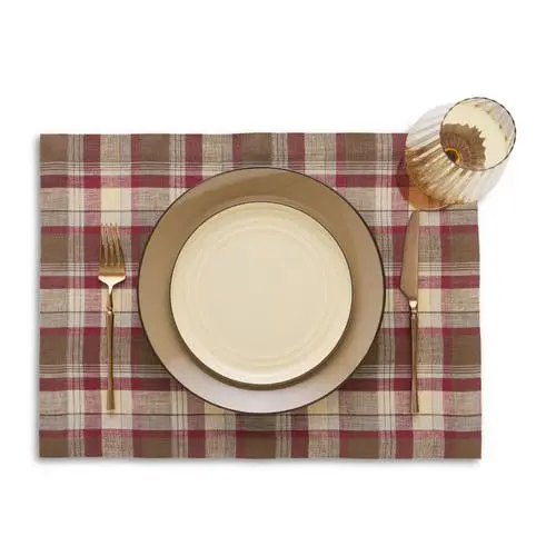 Solino Home Linen Placemats Set Of 4, 14 X 19 Inch For Dining Table