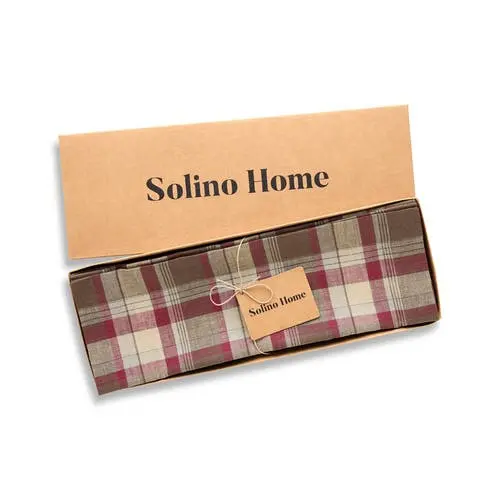 Solino Home Linen Placemats Set Of 4, 14 X 19 Inch For Dining Table