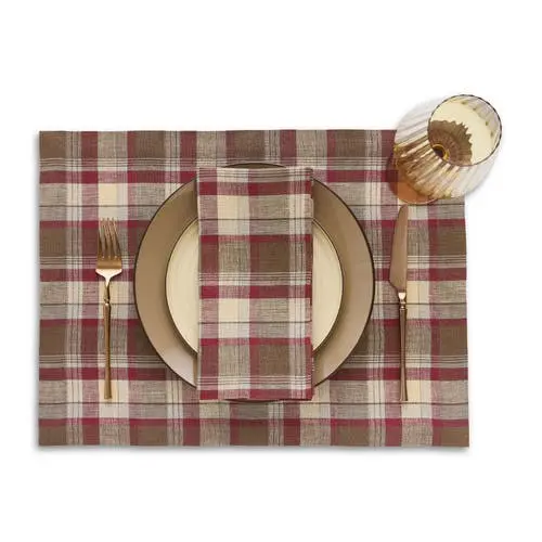 Solino Home Linen Dinner Napkins Set Of 4, 20 X 20 Inch For Dining Table