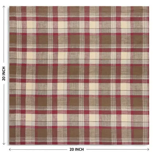 Solino Home Linen Dinner Napkins Set Of 4, 20 X 20 Inch For Dining Table