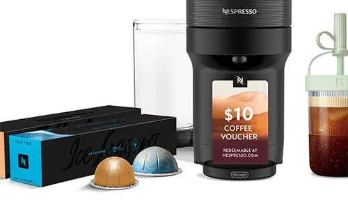 NESPRESSO Vertuo Pop+ Coffee Machine & Iced Coffee Bundle