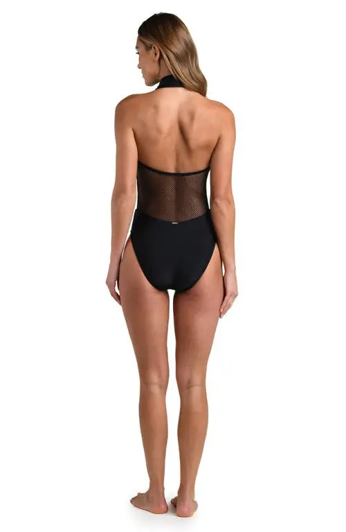 L'Agence Natalya Mesh One-piece Swimsuit