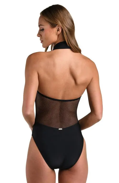L'Agence Natalya Mesh One-piece Swimsuit
