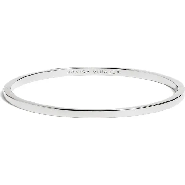 Monica Vinader Essential Slim Bangle - Sterling Silver