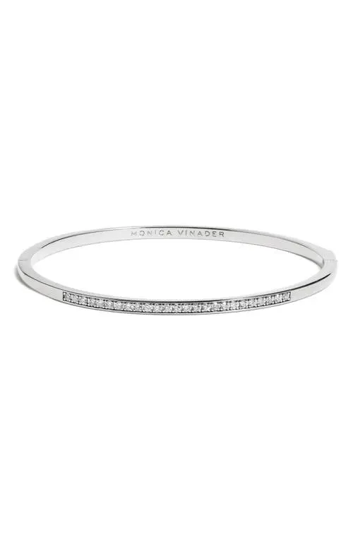 Monica Vinader Essential Lab Grown Diamond Bangle - Sterling Silver/diamond