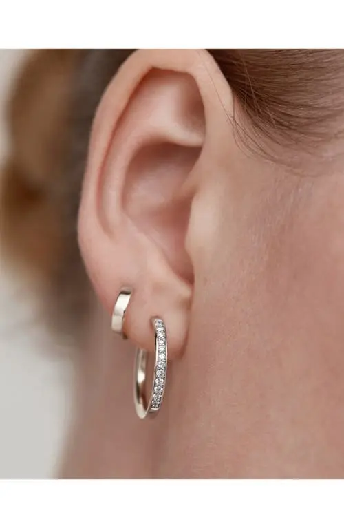 Monica Vinader Essential Lab Grown Diamond Hoop Earrings - Sterling Silver/diamond