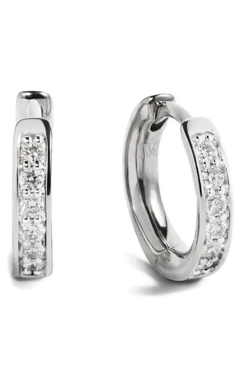 Monica Vinader Essential Lab Grown Diamond Huggie Hoop Earrings - Sterling Silver/diamond