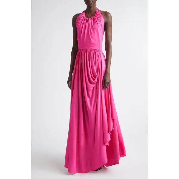 Givenchy Draped Jersey Halter Neck Gown