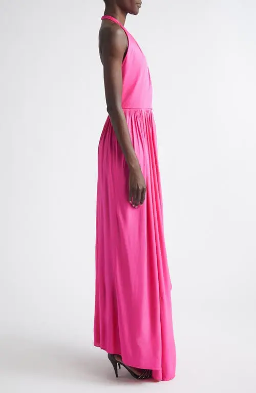 Givenchy Draped Jersey Halter Neck Gown