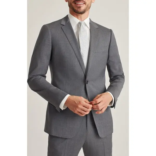 Bonobos Jetsetter Slim Fit Stretch Wool Suit Jacket - Slim Grey