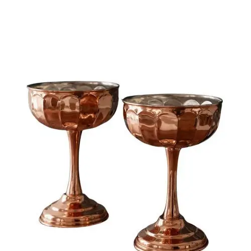 COPPERMILL KITCHEN Vintage-inspired Coupe Glasses - Copper