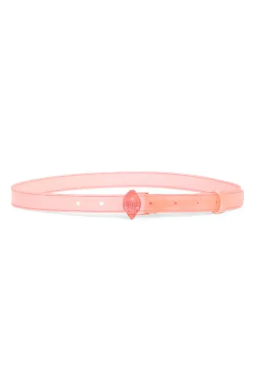 Kurt Geiger Crystal Eagle Buckle Belt - Coral
