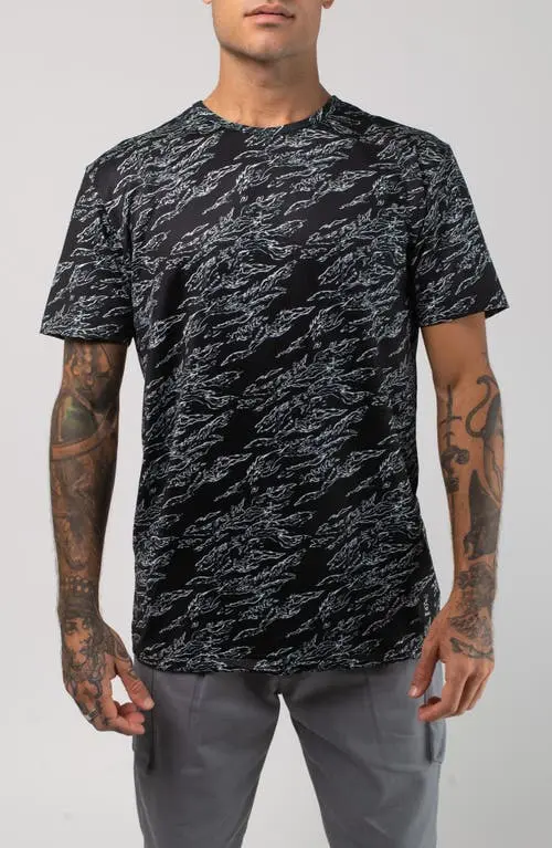 VAST Aqua Terra Shadow Camo Tech Performance T-shirt - Black