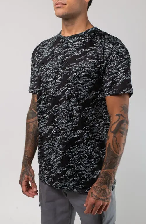 VAST Aqua Terra Shadow Camo Tech Performance T-shirt - Black