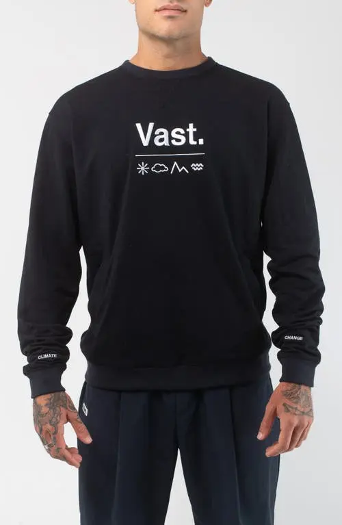 VAST Elements Lightweight Crewneck Sweatshirt - Black