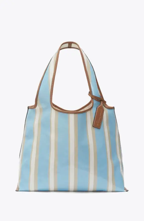 3.1 Phillip Lim Dual Stripe Market Tote - Blue-pink Multi