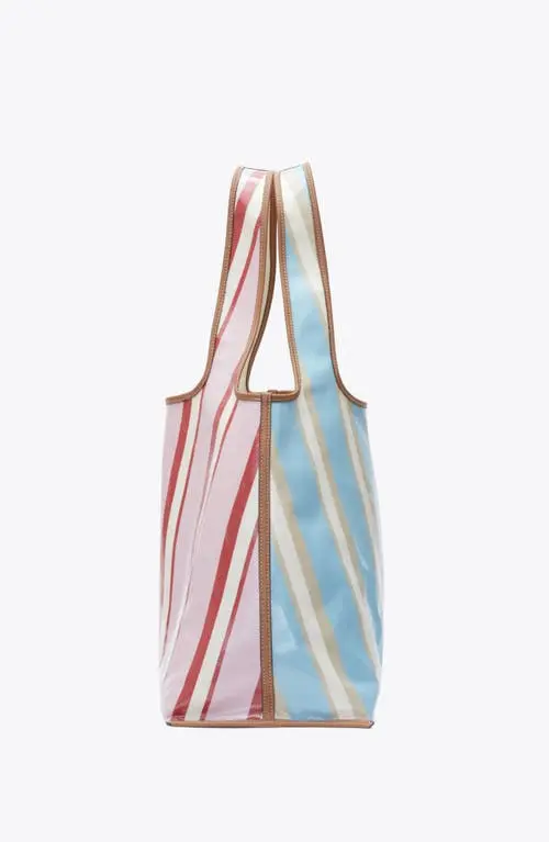 3.1 Phillip Lim Dual Stripe Market Tote - Blue-pink Multi