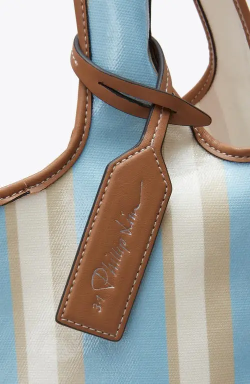 3.1 Phillip Lim Dual Stripe Market Tote - Blue-pink Multi