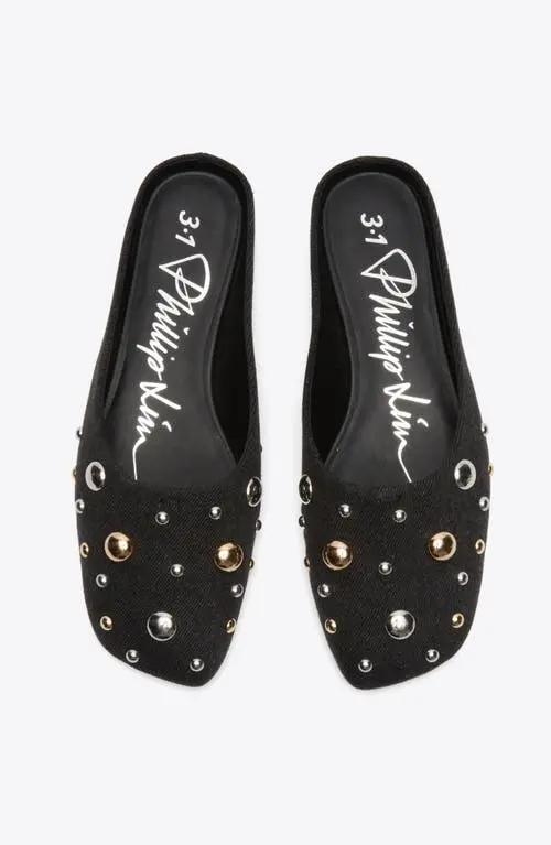 3.1 Phillip Lim Id Dome Embellished Flat Mule