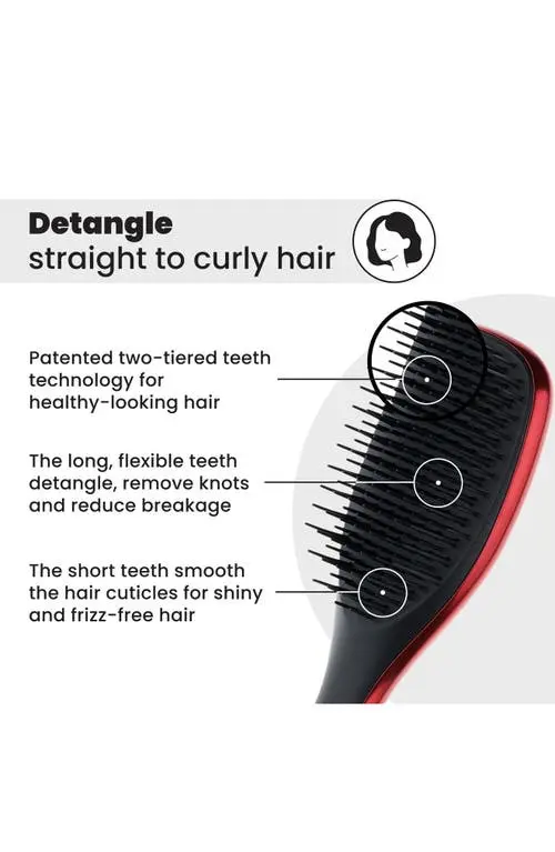 TANGLE TEEZER The Devil Wears Prada X Mini Ultimate Detangler Brush - Red Chrome