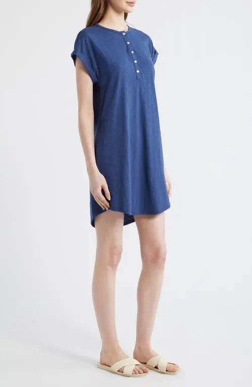 Bella Dahl Placket Cap-sleeve Dress