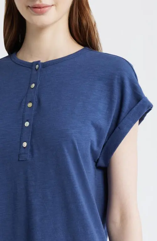 Bella Dahl Placket Cap-sleeve Dress