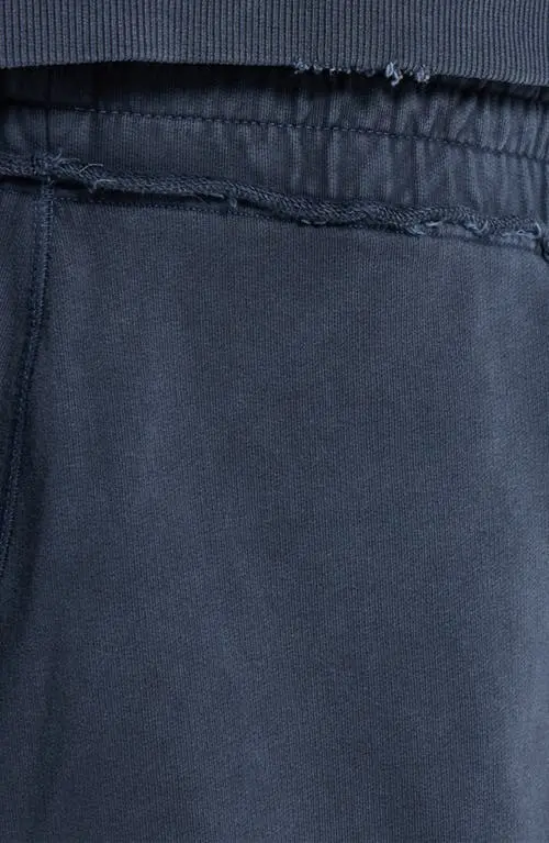 JADED LONDON Oversize Sporty Stripe Denim Wash Cotton Sweatpants