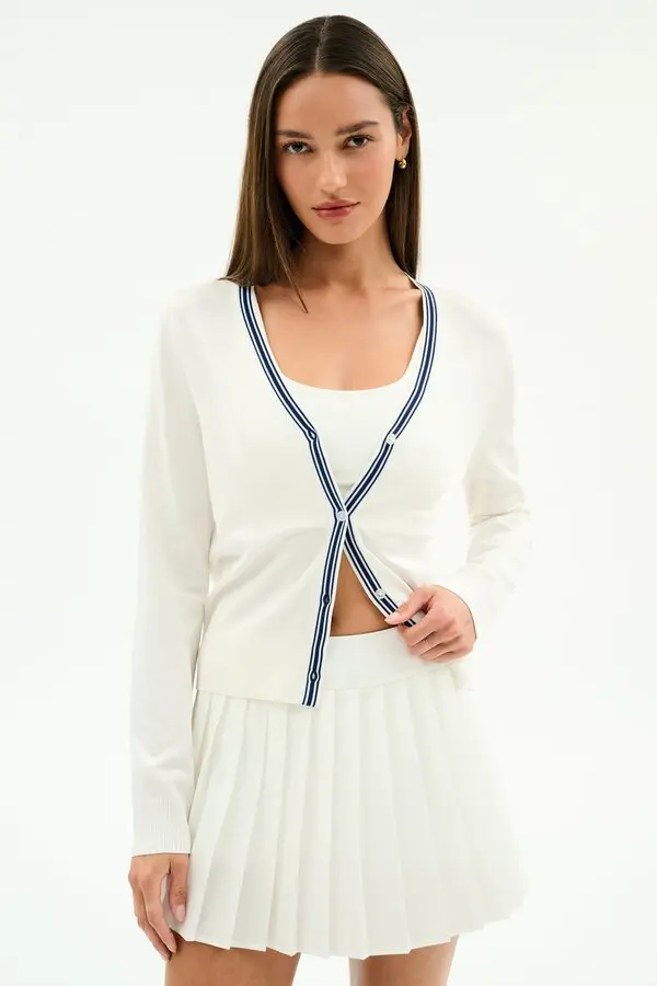 Splits59 Bekah Knit Cardigan - White/indigo