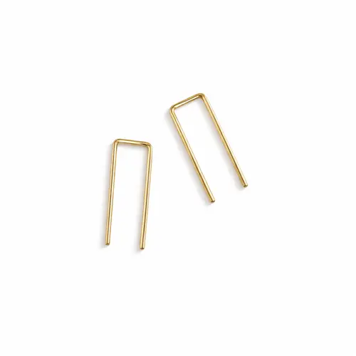 SHEENA MARSHALL JEWELRY Tiny Staple Threader Earrings - 14k Gold Fill