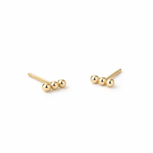 SHEENA MARSHALL JEWELRY Lily Dot Bar Stud Earrings - 14k Gold Fill