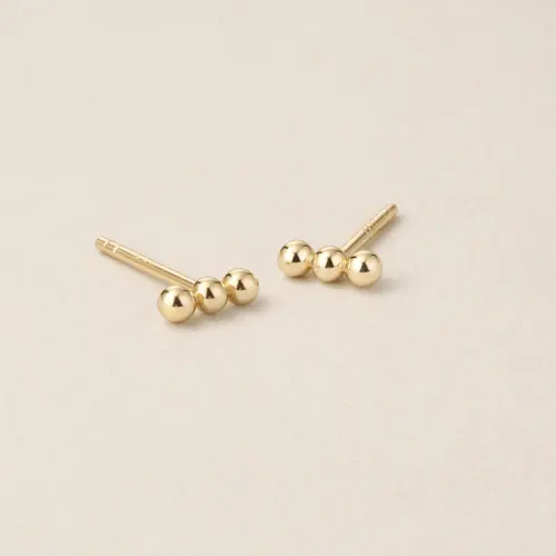 SHEENA MARSHALL JEWELRY Lily Dot Bar Studs