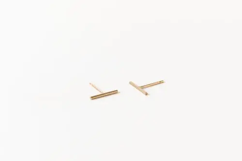 SHEENA MARSHALL JEWELRY Bowery Bar Stud Earrings - 14k Gold Fill