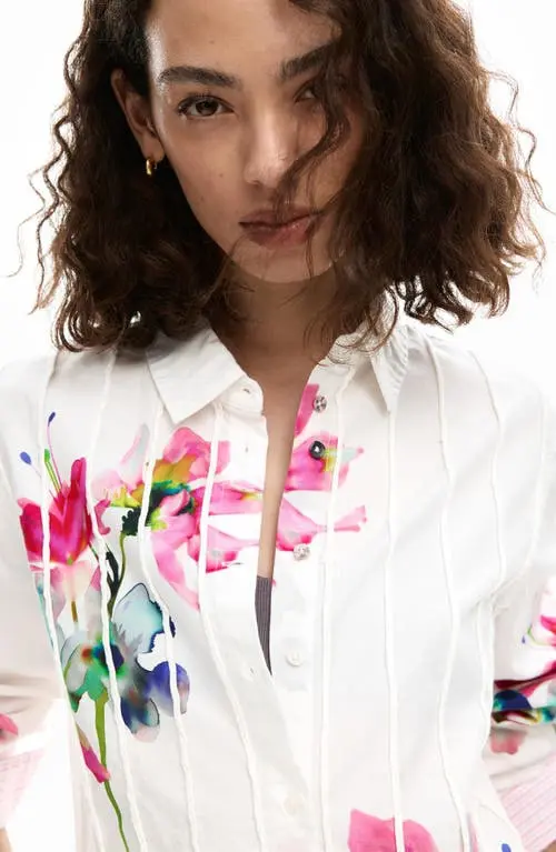 Desigual Placement Print Button-up Shirt
