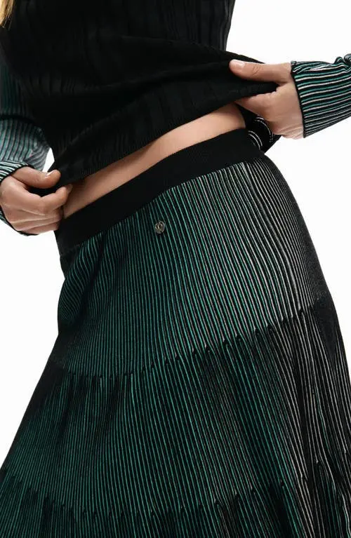 Desigual Plissé Knit Skirt