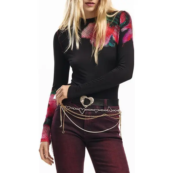 Desigual Floral Long-sleeve T-shirt