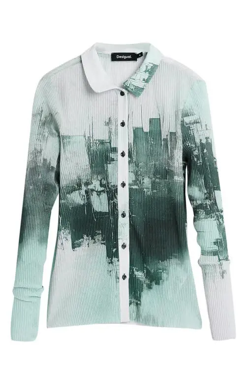 Desigual Ribbed Button-up Shirt