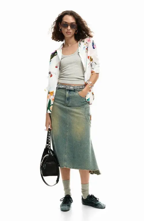 Desigual Floral Print Woven Shirt