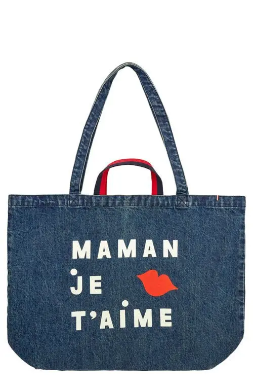 Clare V. Jumbo Denim Tote