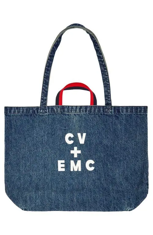 Clare V. Jumbo Denim Tote