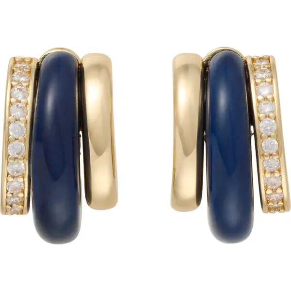 ROXANNE ASSOULIN The Stone Huggie Hoop Earrings - Lapis