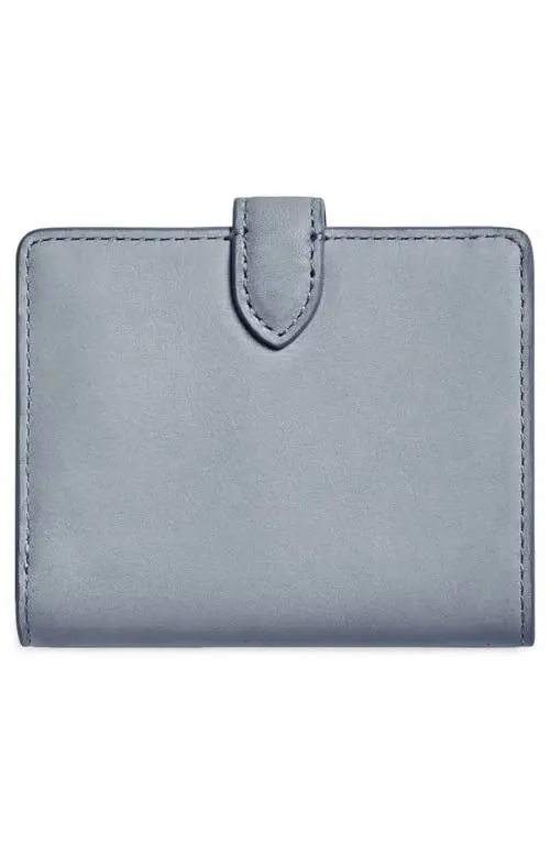 Shinola Small Leather Bifold Snap Wallet - Mist