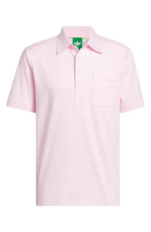 Adidas Archive Pocket Golf Polo - Clear Pink/chalk White