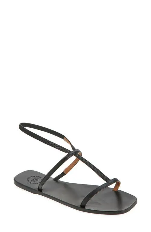 ATP ATELIER Delebbio Ankle Strap Sandal - Black