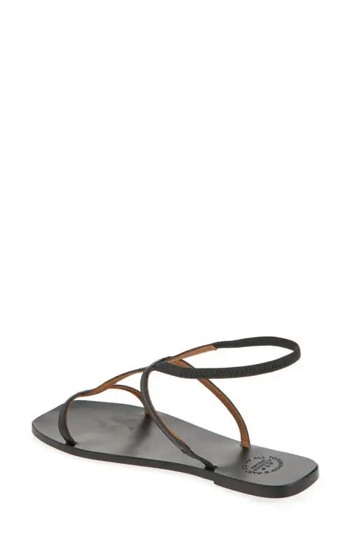 ATP ATELIER Delebbio Ankle Strap Sandal - Black