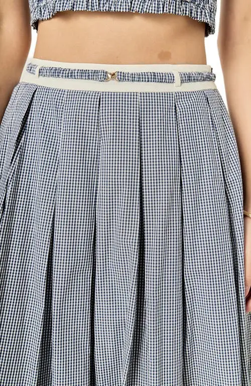 English Factory Colorblock Plaid Maxi Skirt