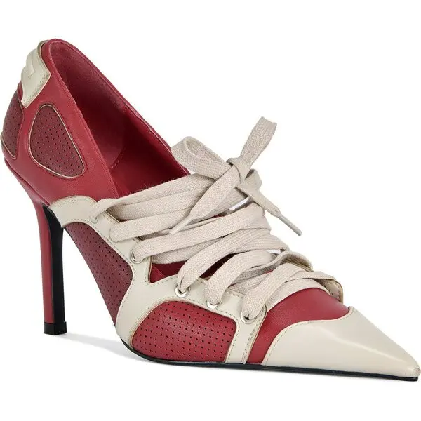 AZALEA WANG Firestring Pointed Toe Pump - Red Multi