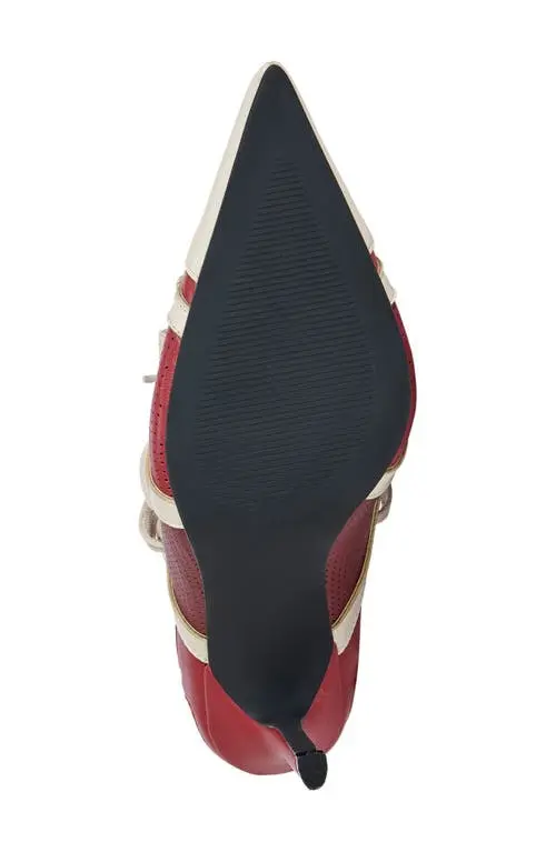 AZALEA WANG Firestring Pointed Toe Pump - Red Multi